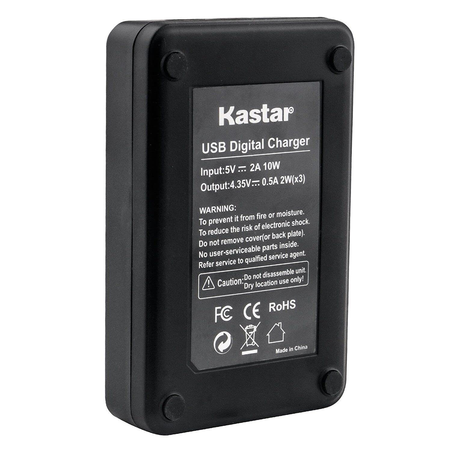 Kastar 2 Pack Battery and LCD Triple USB Charger Compatible with EHANG 4K Sports Camera, EHANG GHOSTDRONE 2.0 RC Quadcopter, EHANG GSC-200K Battery