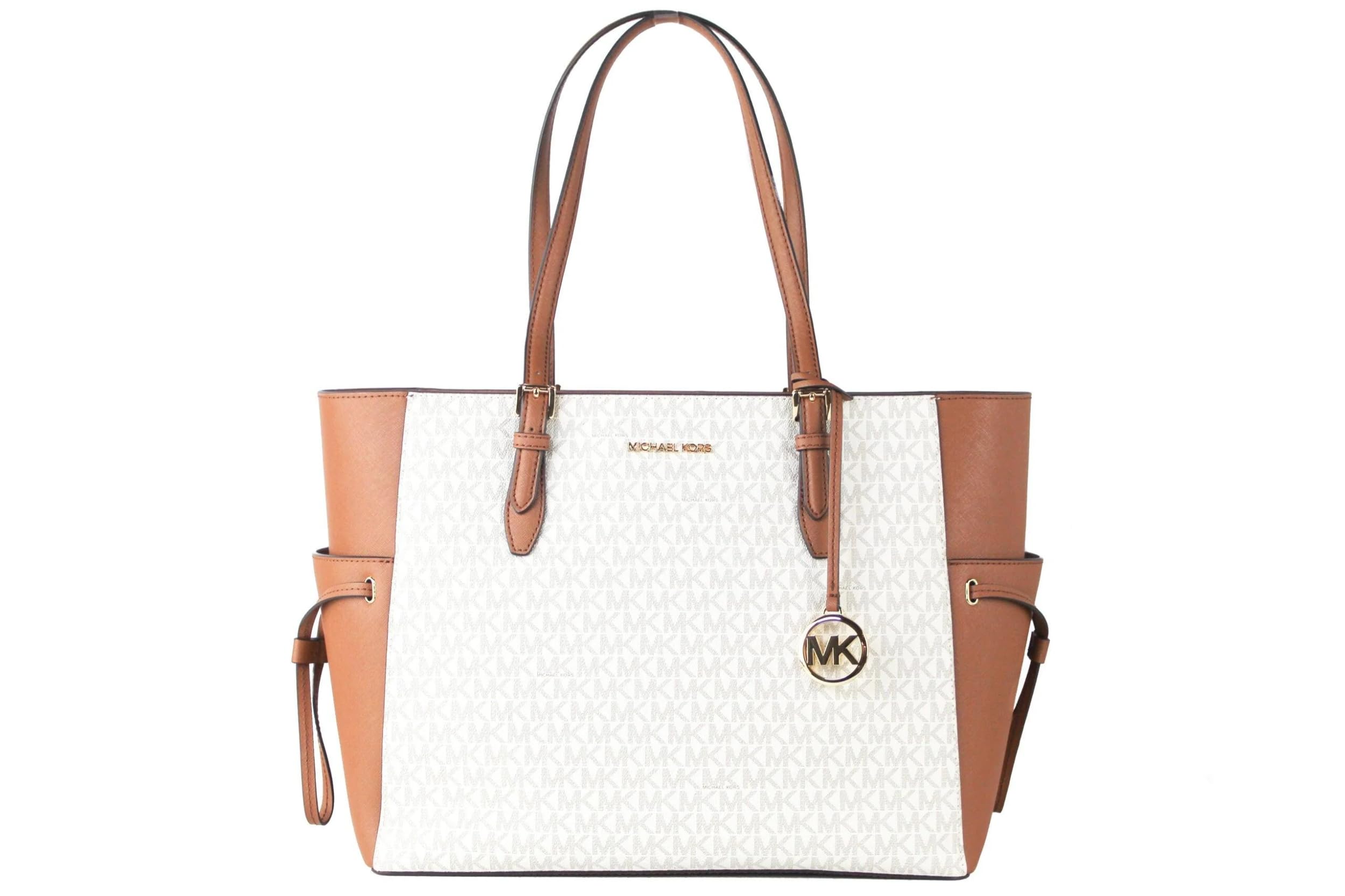 Michael Michael Kors Gilly Large Jet Set Travel Drawstring Tote Vanilla MK Signature