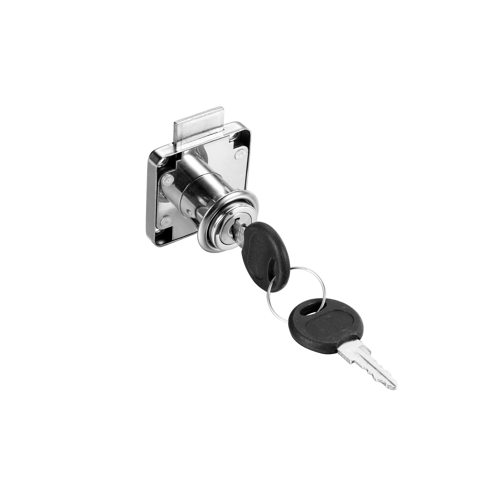 Lpraer 4 Pack Cylinder Cam Drawer Lock with Keys, Cabinet Locks 20mm Cylinder and Chrome Finish, Keyed Alike with 8 Keys, Security Locks for Cupboard Door Cabinet Mailbox