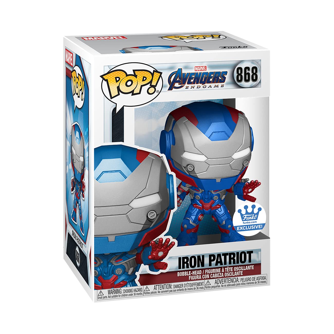 POP! Marvel Avengers: Endgame β Iron Patriot Vinyl Figure β Shop Exclusive