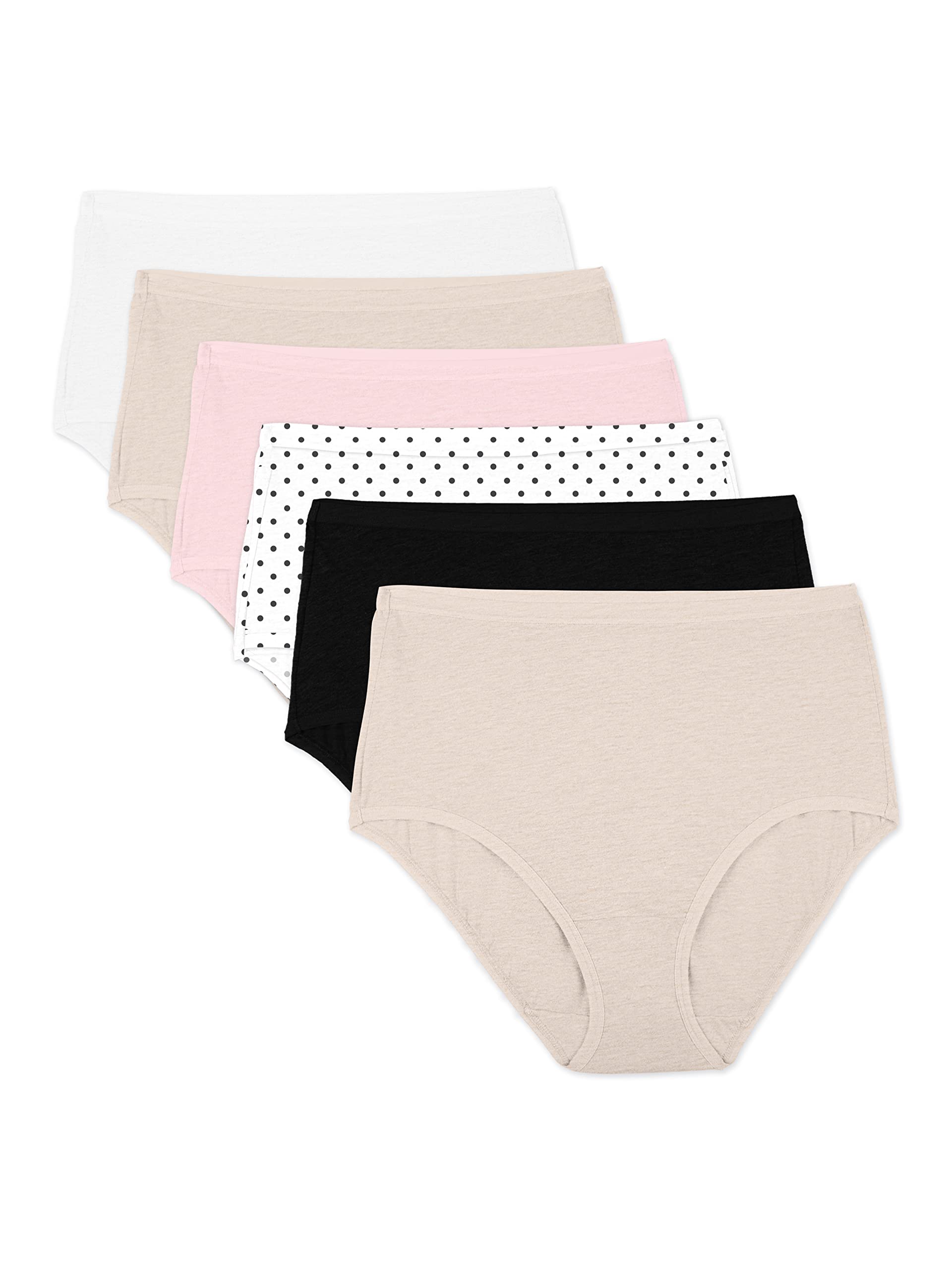 Fruit of the Loom Women's Premium Underwear Breathable, Ultra Soft-Brief-Basic Assorted, 8