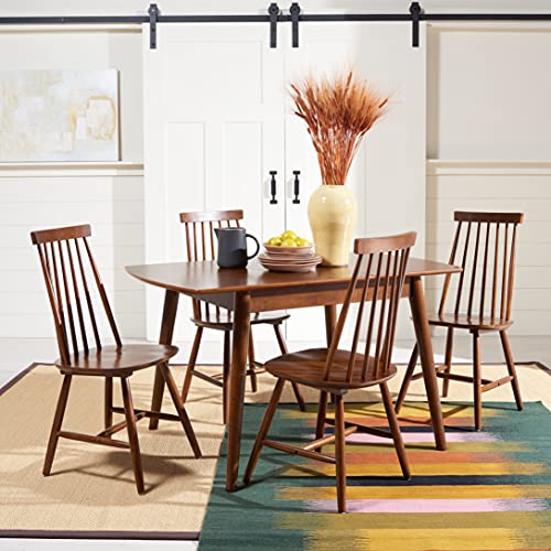 SAFAVIEH Home Collection Varda Walnut Manual Extension Dining Room Table