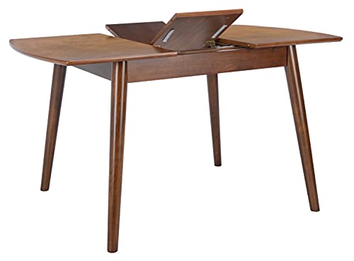 SAFAVIEH Home Collection Varda Walnut Manual Extension Dining Room Table