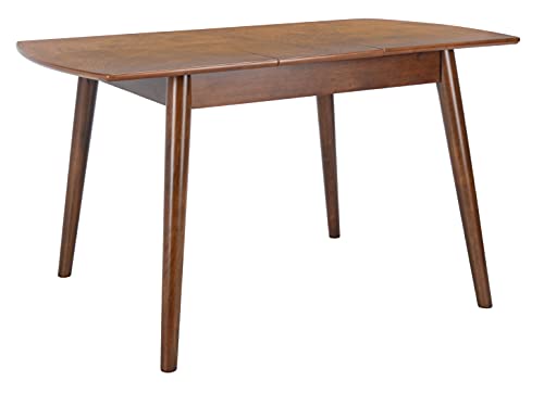 SAFAVIEH Home Collection Varda Walnut Manual Extension Dining Room Table