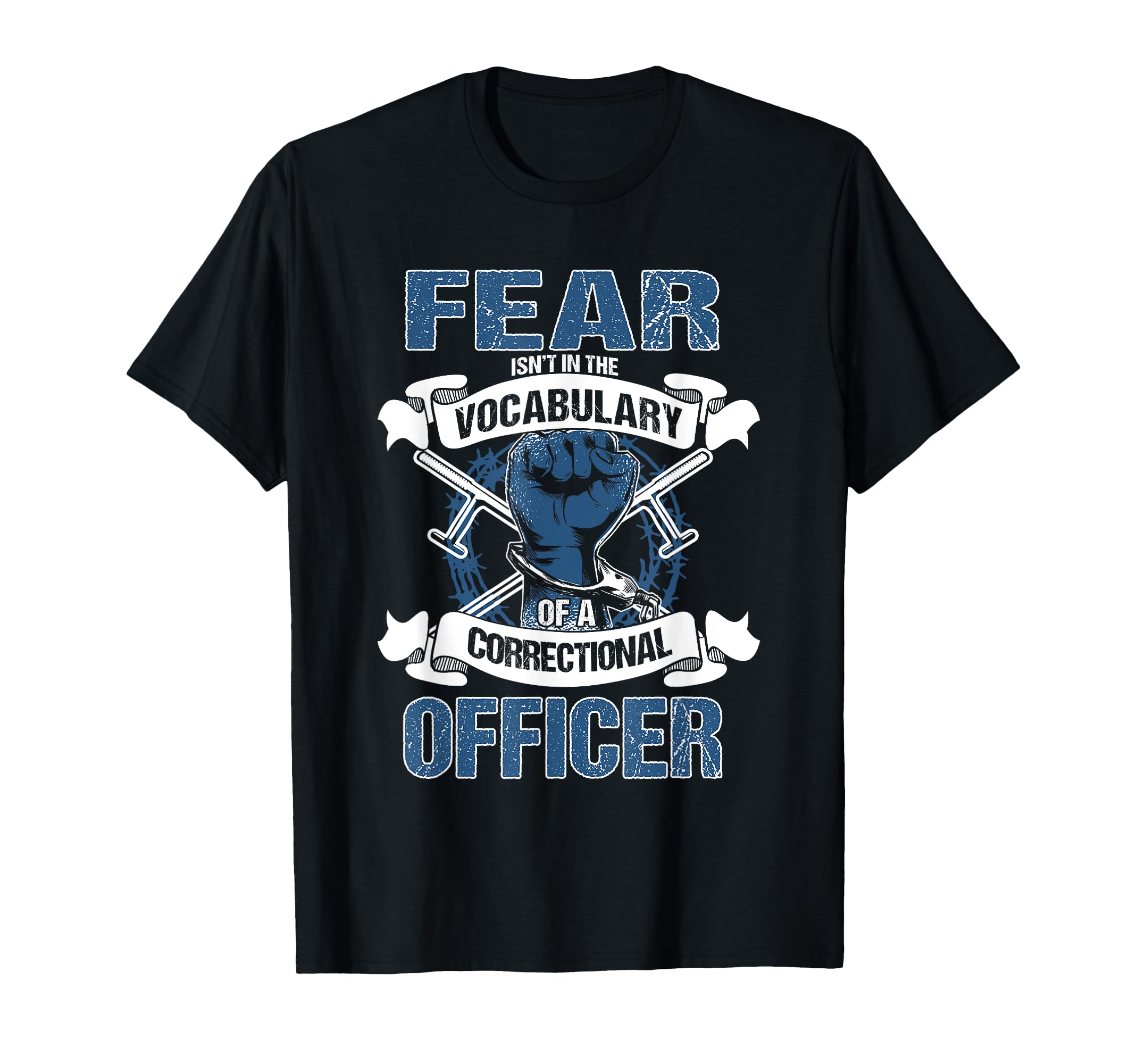 Cool Correctional Officer Apparel Correctional Officer T-Shirt - Men's Black Classic Fit Short Sleeve T-Shirt - Small
