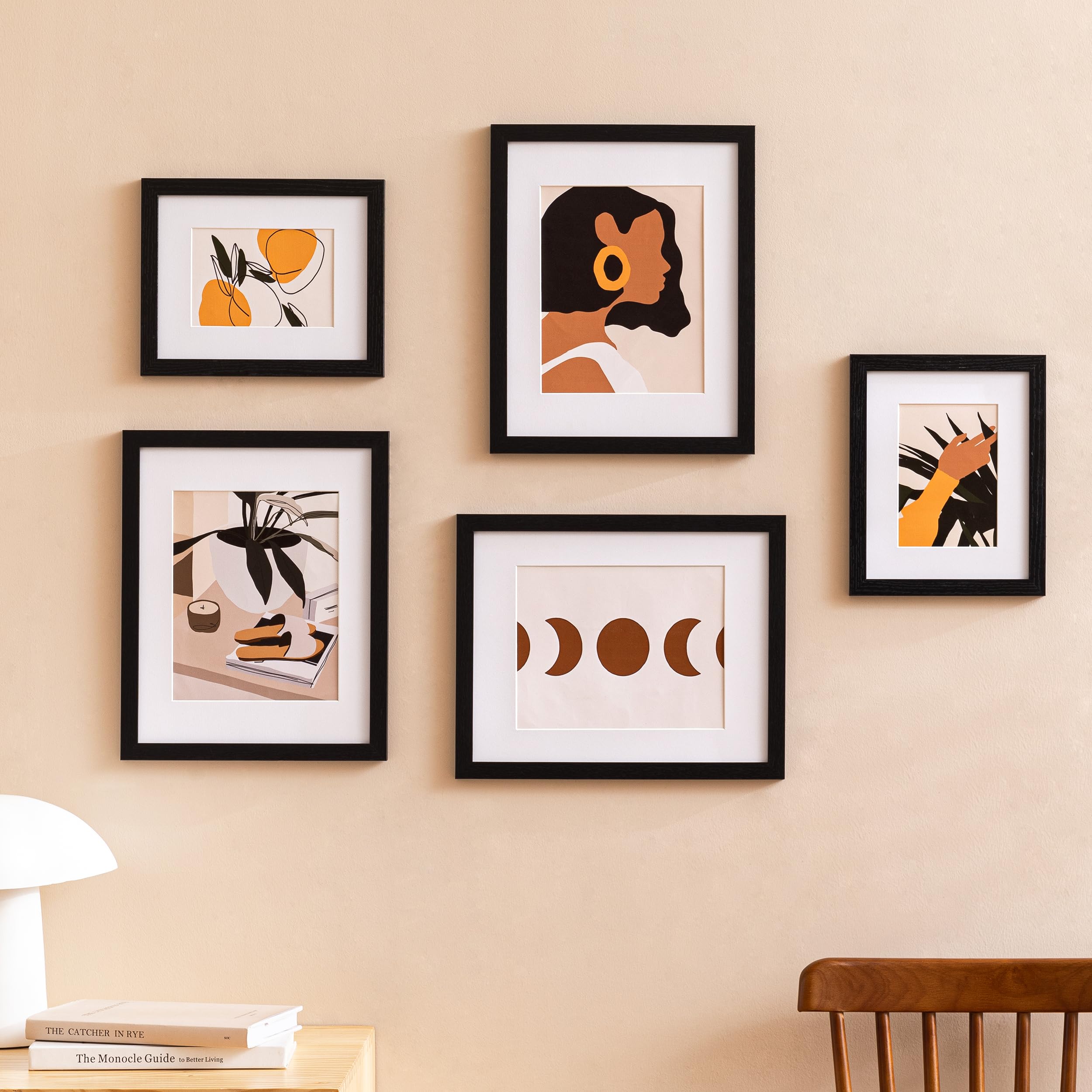 eletecpro 11x14 Picture Frames Set of 10, Picture Frame Collage Wall Decor Display 8x10 Photo With Mat or 11x14 without Mat, Home Decor Gallery Wall Frame for Wall Mounting, Black