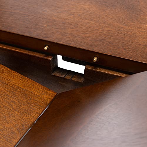SAFAVIEH Home Collection Varda Walnut Manual Extension Dining Room Table