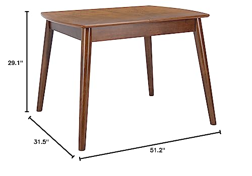 SAFAVIEH Home Collection Varda Walnut Manual Extension Dining Room Table