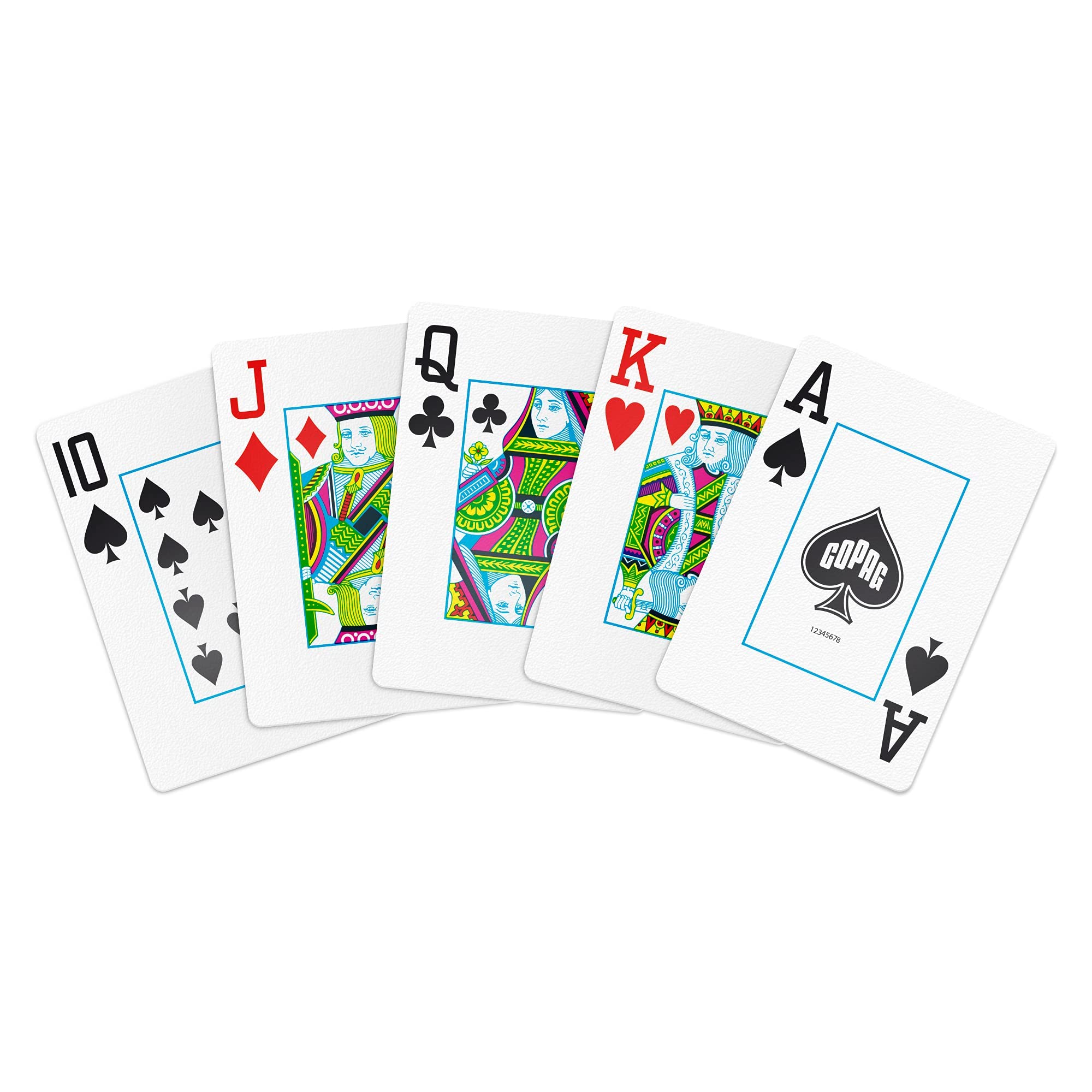 Copag Elite 100% Plastic Playing Cards, Poker Size Jumbo Index Single Deck (Red)