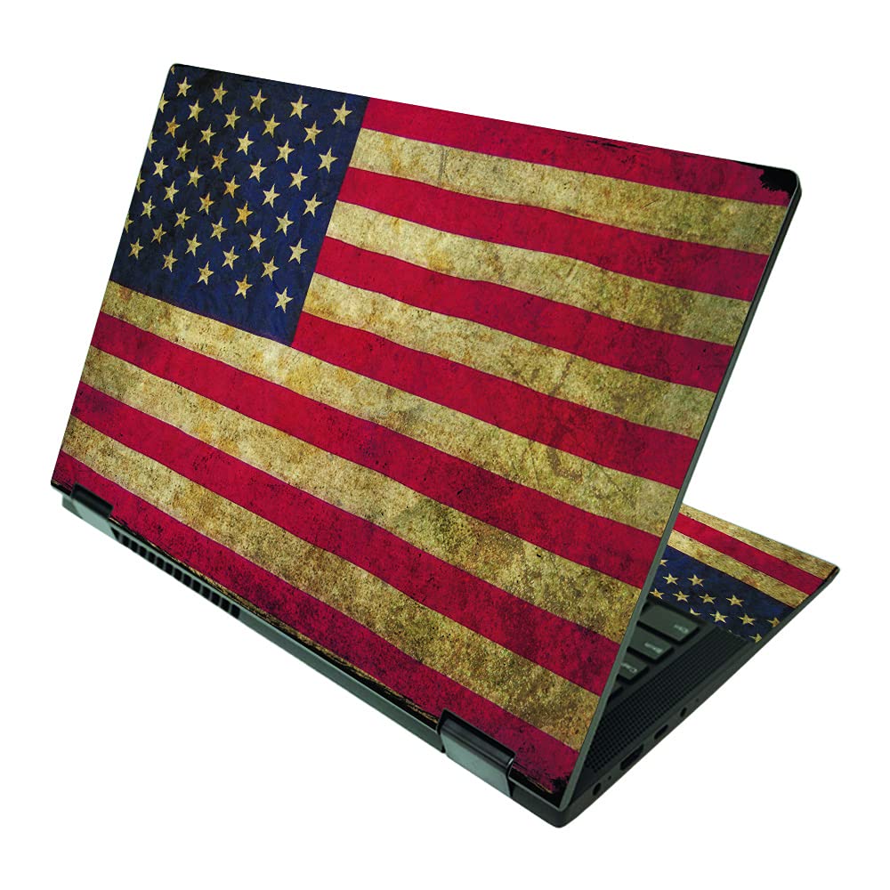 MightySkins Skin Compatible with Lenovo IdeaPad Flex 5 2-in-1 15" (2021) - Vintage Flag | Protective, Durable, and Unique Vinyl Decal wrap Cover | Easy to Apply and Change Style | Made in The USA