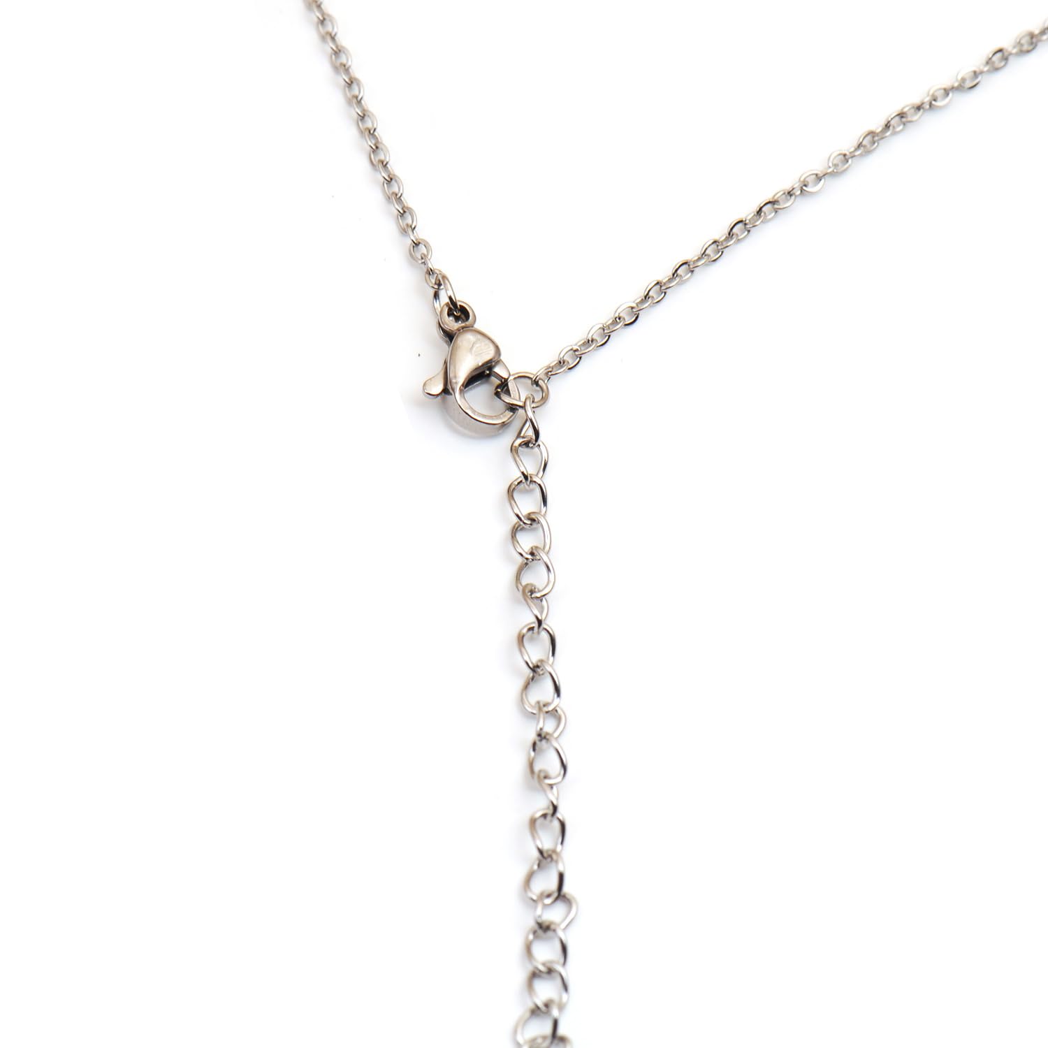 Aoloshow Stainless Steel Silver Lacey Heart Name Necklace Charm Pendant Jewelry for Mom Best Friends