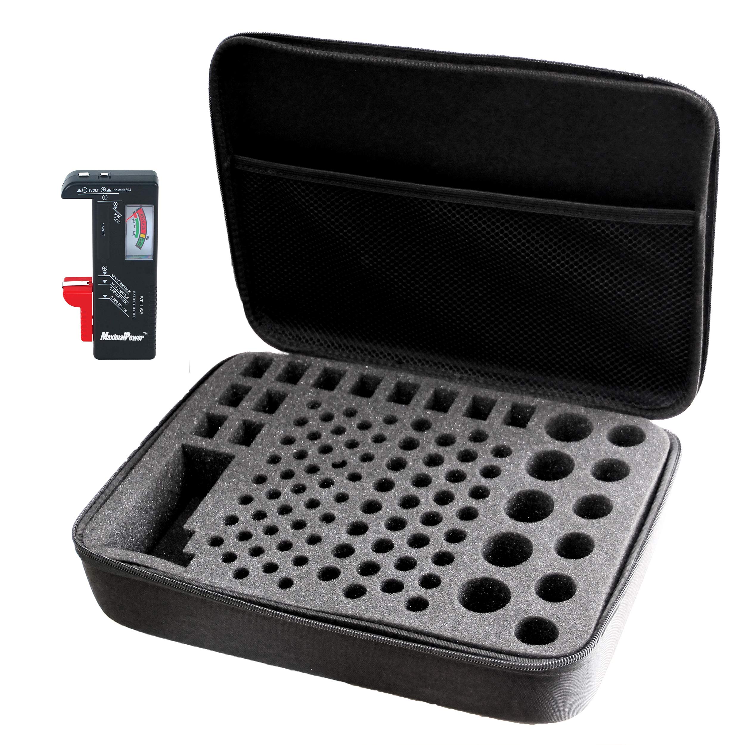 MaximalPower Universal Ultra Smart Charger FC997 for Alkaline NiMh NiCd Li-ion AA AAA C D Battery Cells Charger (Battery Charger & Organizer Case & Tester)