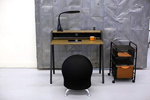 Safco Products Onyx Mesh 1 File Drawer and 2 Small Drawers Rolling File Cart 5213BL, Black Powder Coat Finish, Durable Steel Mesh Construction, Swivel Wheels for Mobility