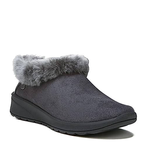 BZees Womens Golden Go Ankle Boot Dark Grey Microfiber 9 M