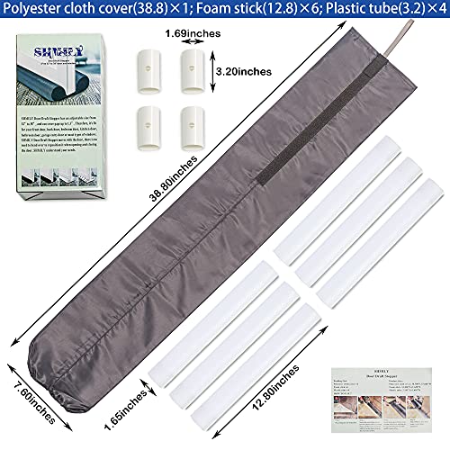 SHMILY Draft Stopper: Adjustable 32"-38", Blocks 1.5" Gap, Multi-Proof & Blocks Light/Noise (Grey)