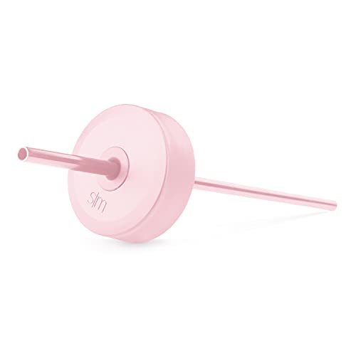 Simple Modern Wide Mouth Lid Leak Proof Straw Chug Handle Flip Fits Summit Water Bottles and Hydro Flask, Tumbler Style, Blush