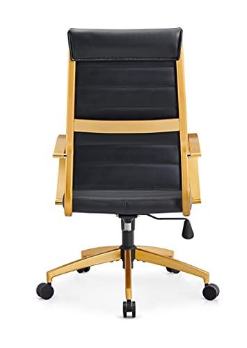 CAROCC Gold Office Chair Executive Office Chair Ergonomic High Back Conference Computer Chair with Lumbar Support White Executive Swivel Office Desk Chair 350+lb 4020 (Gold Black)