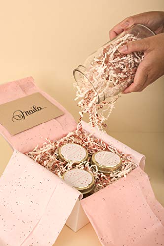 BonBon Paper Premium Crinkle Cut Paper - Elegant Rose Gold & Ivory - Gift Box Filler, Baskets & Breakables - Recycled Fibers - 1 lb. or 10 lbs. (1 LB)