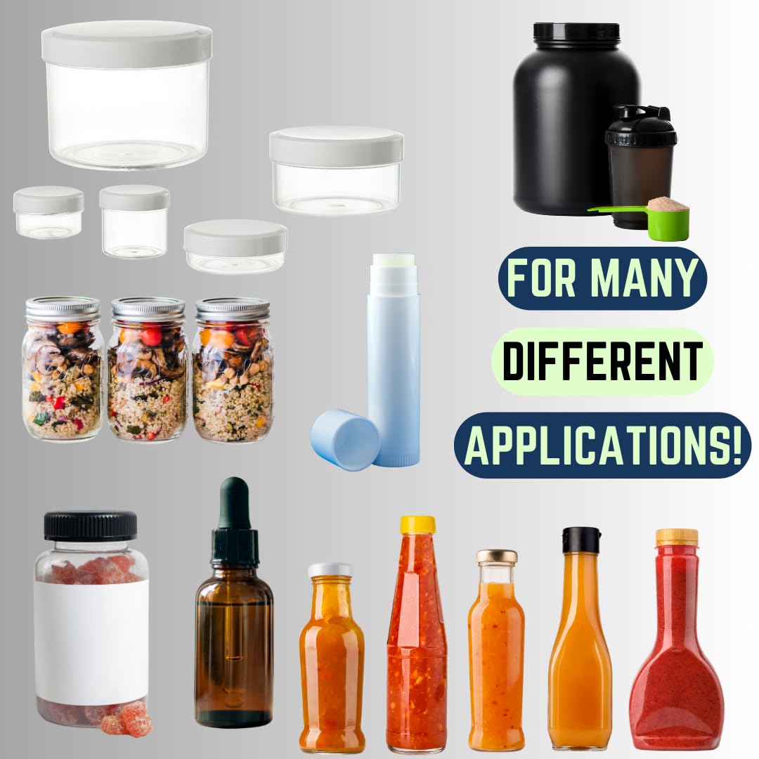 66 x 25 mm Clear Perforated Shrink Band for Growler Bottles, Pharmaceutical Bottles, Gallon Jugs, Honey Bottles, and More. [Compatible Diameter Range: 1 1/4” – 1 1/2"] - Bundle of 50
