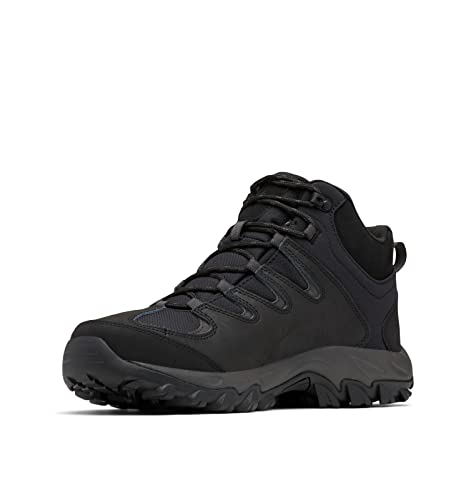 Columbia Men's Buxton Peak Mid II Hiking Shoe, Black/Shark, 13 Wide