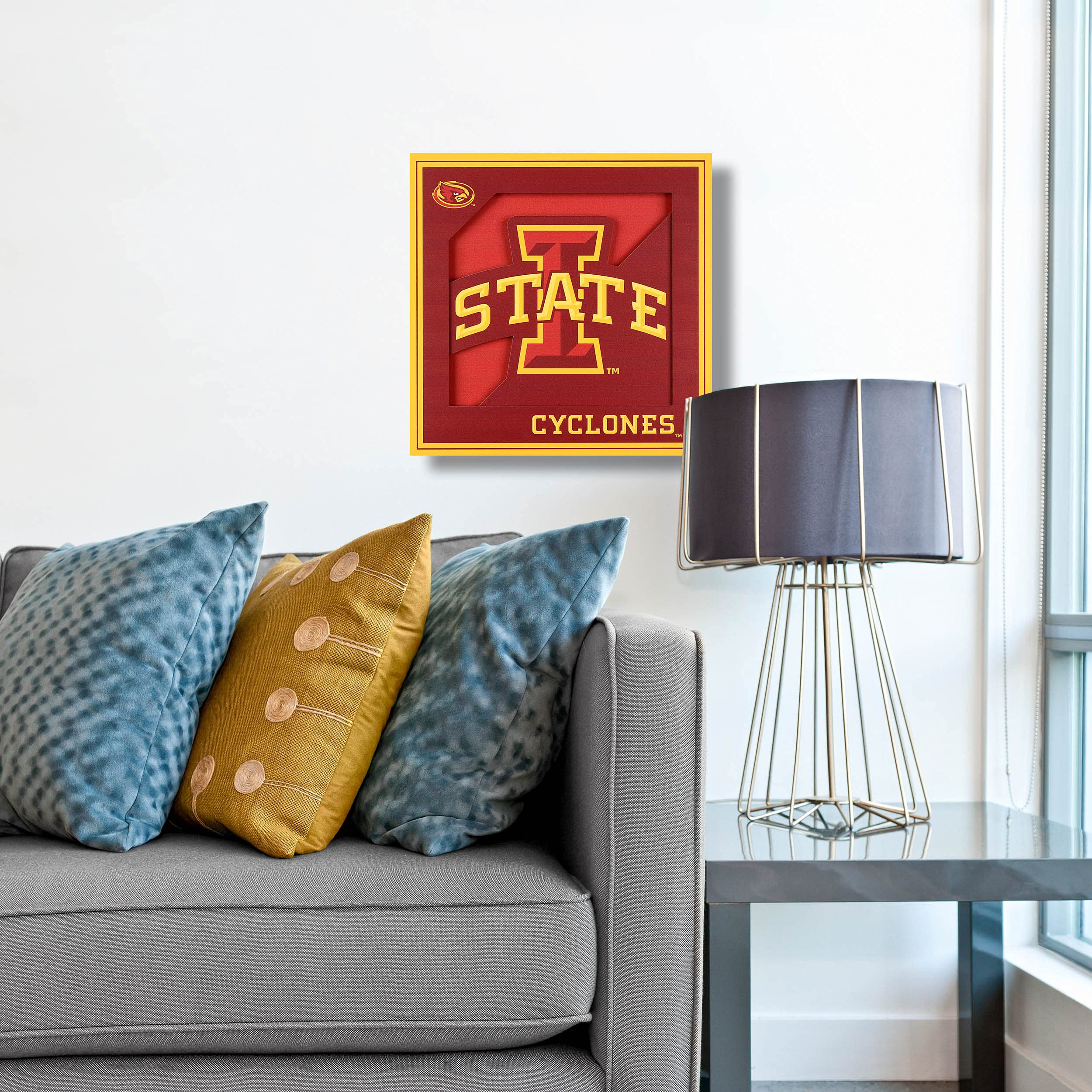YouTheFan NCAA Iowa State Cyclones 3D Logo Series Wall Art - 12x12