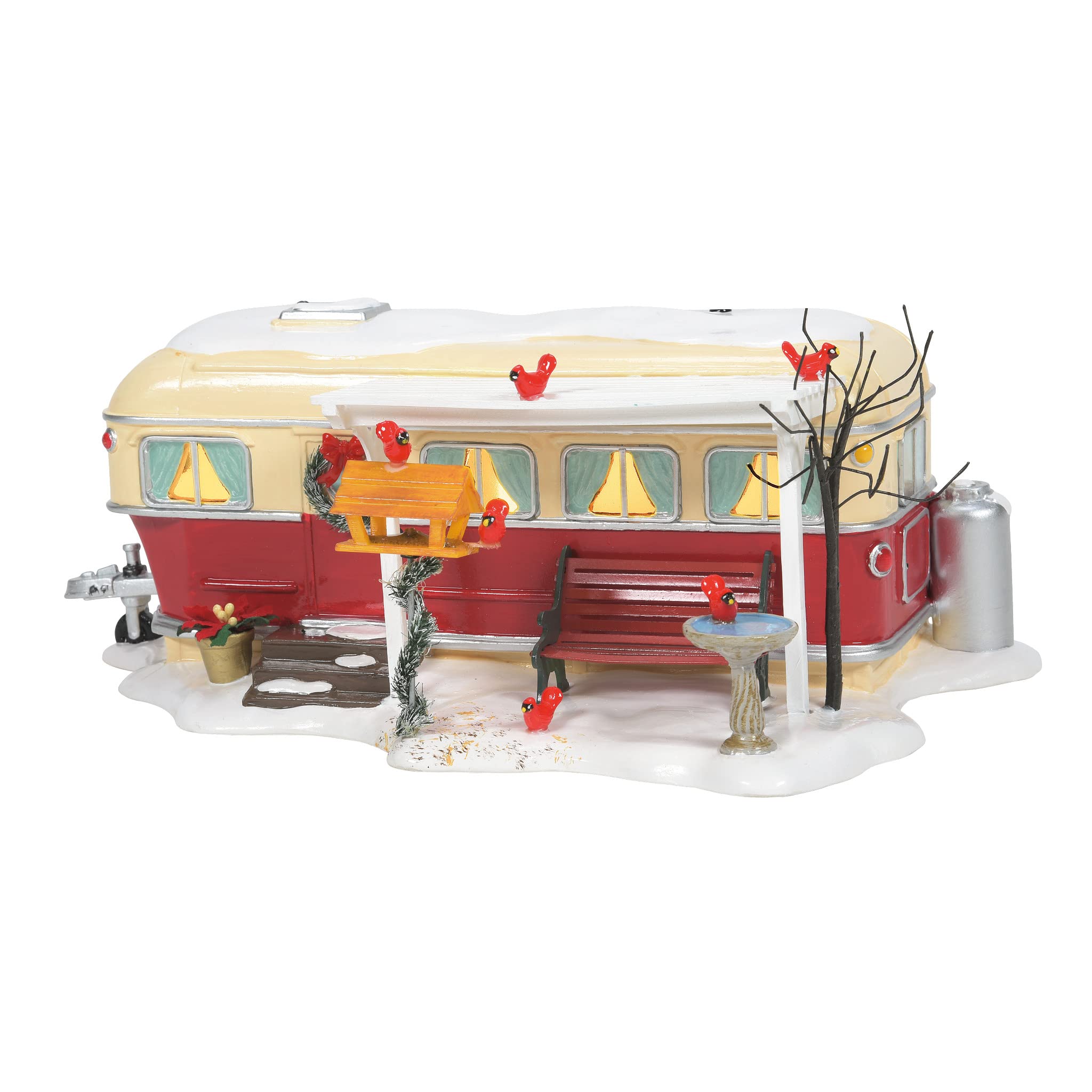 Department 56 Snow Village Lot 60 Christmas Court Mobile Home Lit Building, 11 Inch, Multicolor