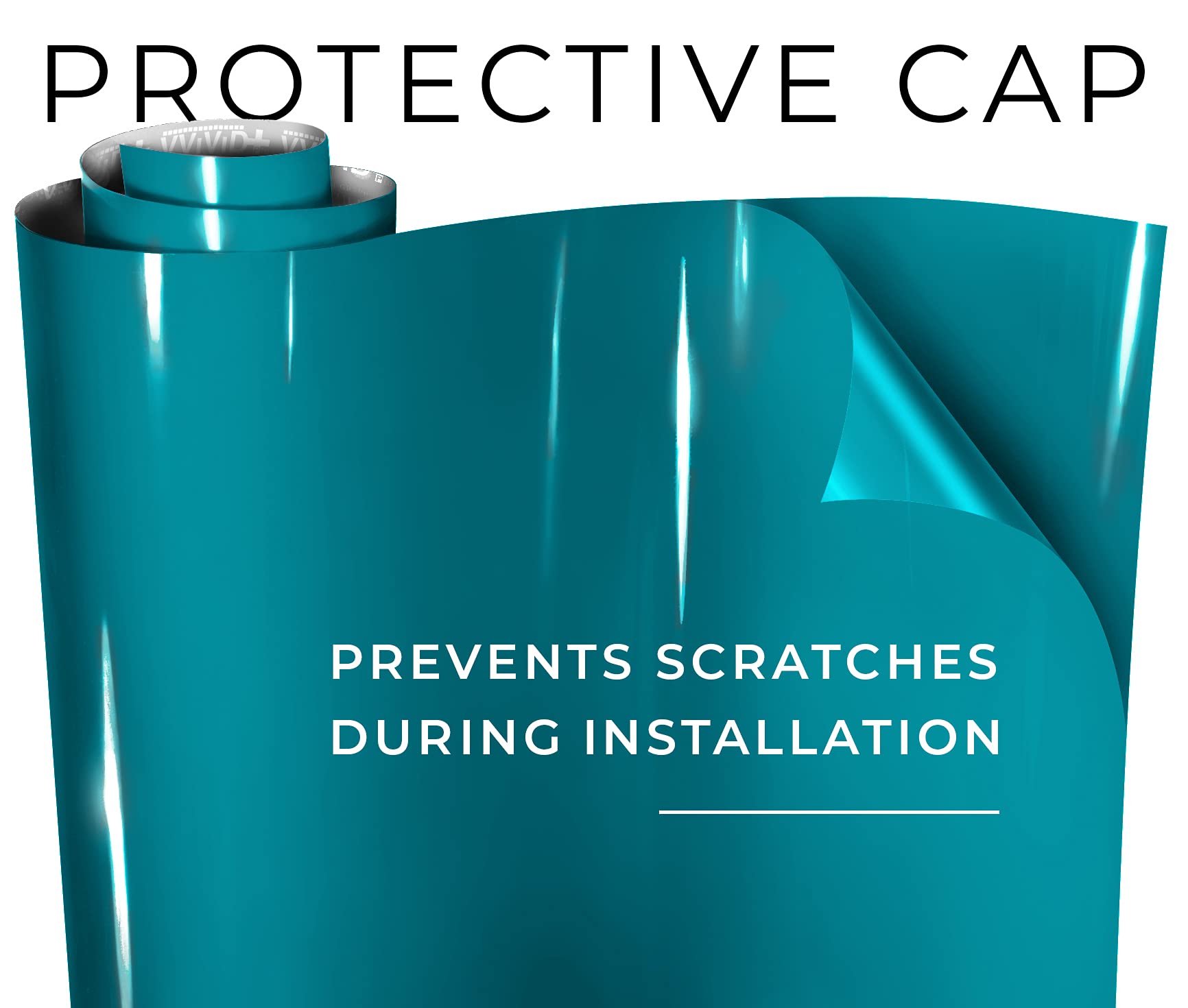 VViViD+ Ultra Gloss Miami Blue Vinyl Car Wrap (1ft x 5ft)