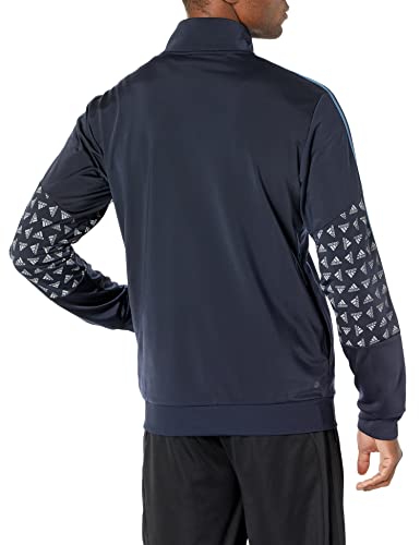 adidas Men's Warm-Up Tricot Regular Badge of Sport Track Jacket, Legend Ink, Small