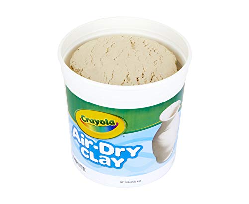 Crayola Air Dry Clay for Kids, Natural White Modeling Clay, 5 Lb Bucket [Amazon Exclusive]