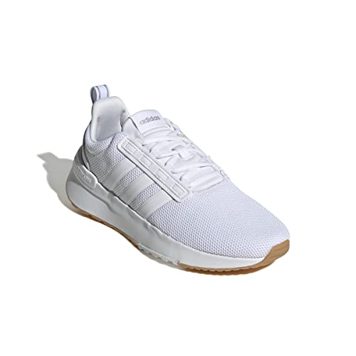 adidas Women's Racer TR21 Running Shoe, White/White/Grey, 8.5