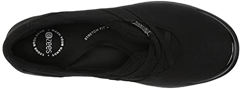 BZees Womens Niche II Ballet Flat Black Metallic 6 M