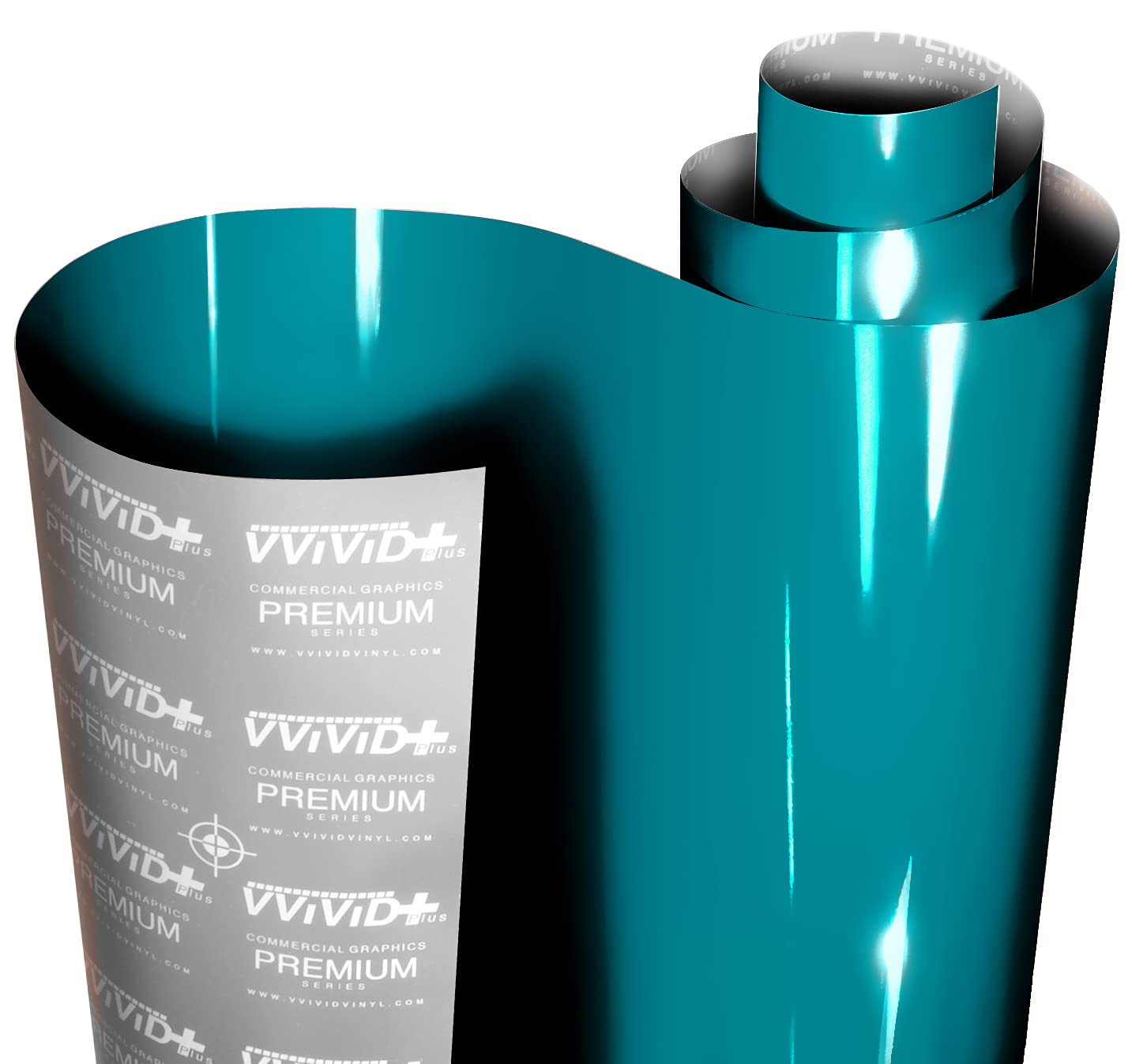 VViViD+ Ultra Gloss Miami Blue Vinyl Car Wrap (1ft x 5ft)