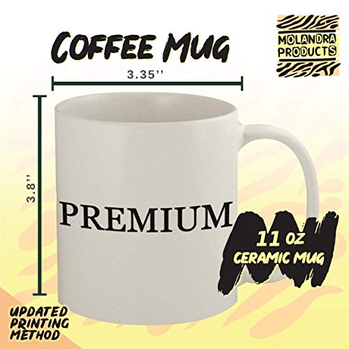 Molandra Products #carapace - Ceramic 11oz White Mug, White