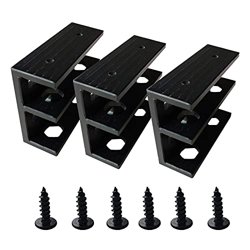 PIAOLGYI Under Desk Double Decker Laptop Holder Mount with Screw,Under Desk Laptop Mount Bracket,Add On Under Table Laptop/Keyboard Storage(3 Pcs)