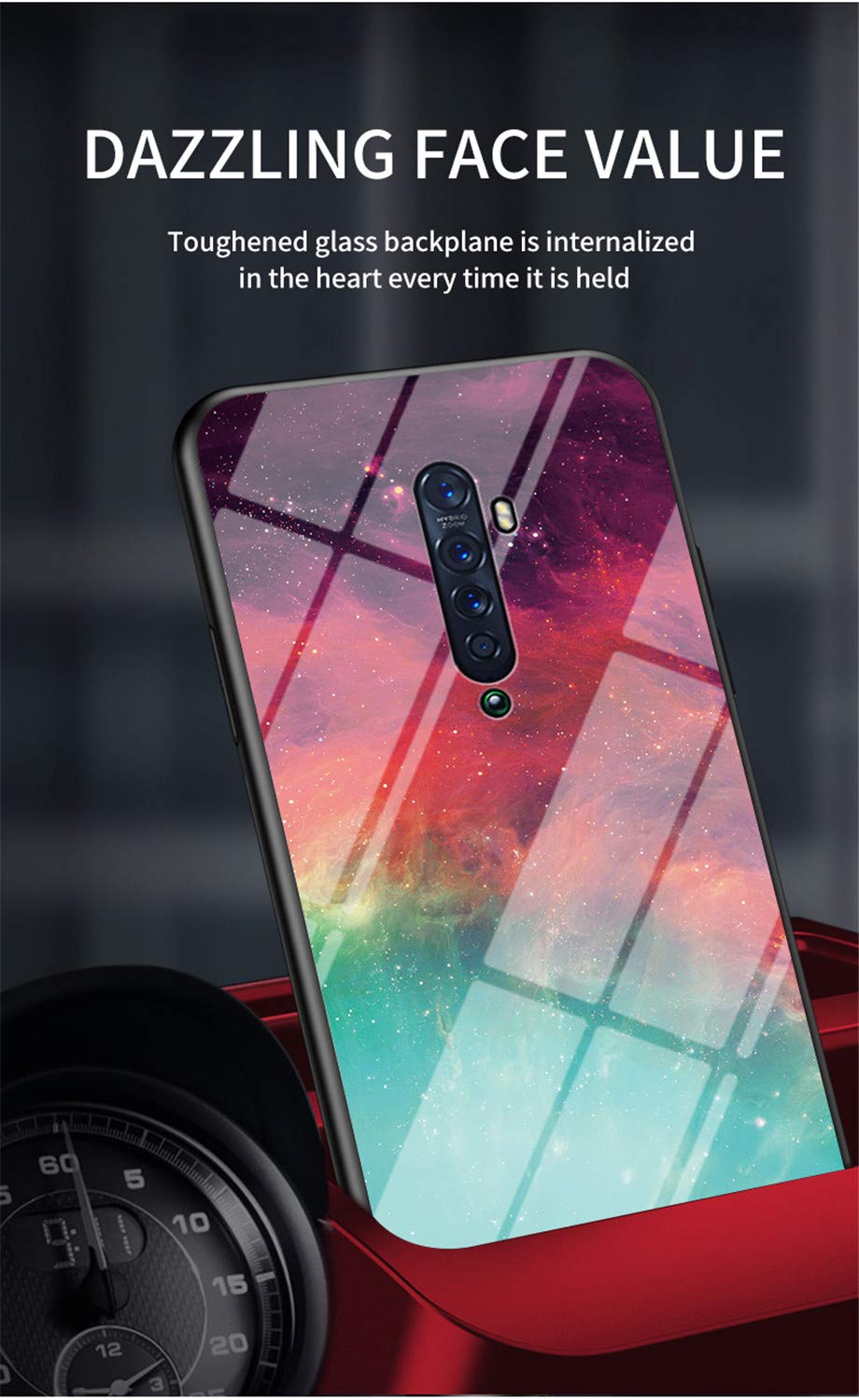 IVY Tempered Glass Starry Sky Case for Oppo Reno2 Case - F