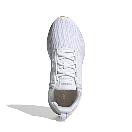adidas Women's Racer TR21 Running Shoe, White/White/Grey, 8.5