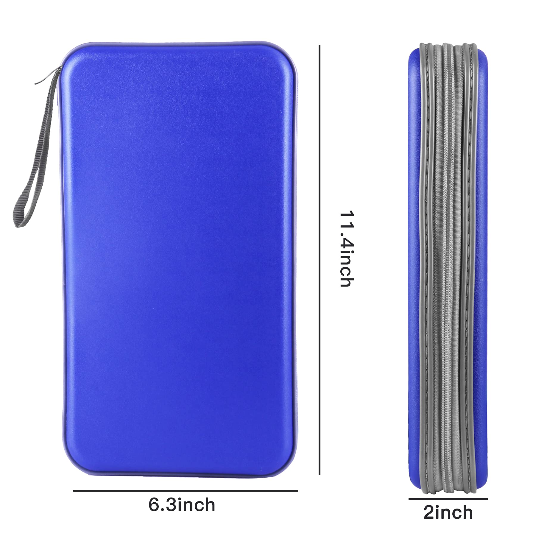 UYYE Auto Car CD case，72 Capacity Plastic CD/DVD Protective Case Storage Organizer，Portable CD/VCD/DVD Storage Case，Car Interior Accessories with Hard Plastic Protective Holder for CD Storage（Blue）
