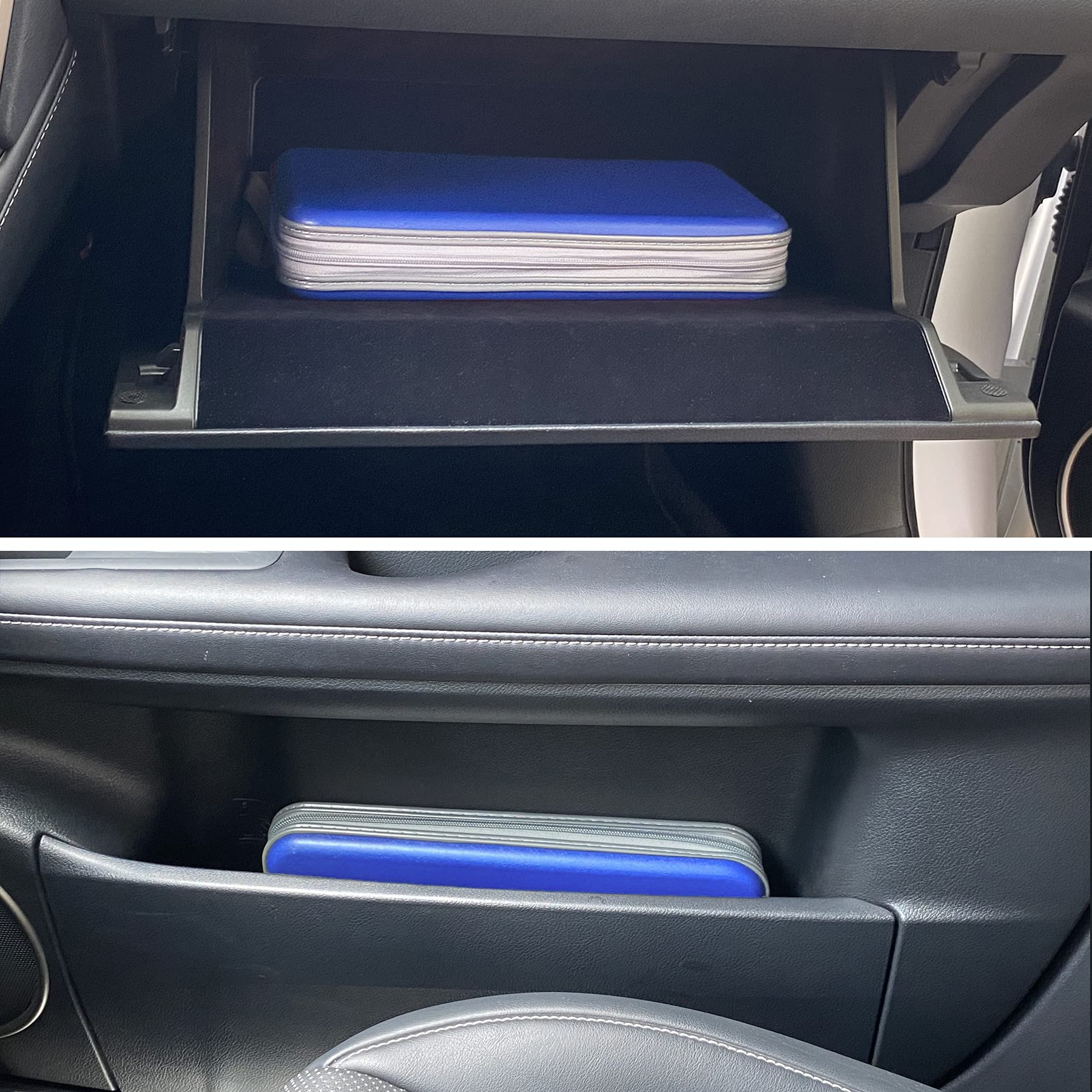 UYYE Auto Car CD case，72 Capacity Plastic CD/DVD Protective Case Storage Organizer，Portable CD/VCD/DVD Storage Case，Car Interior Accessories with Hard Plastic Protective Holder for CD Storage（Blue）