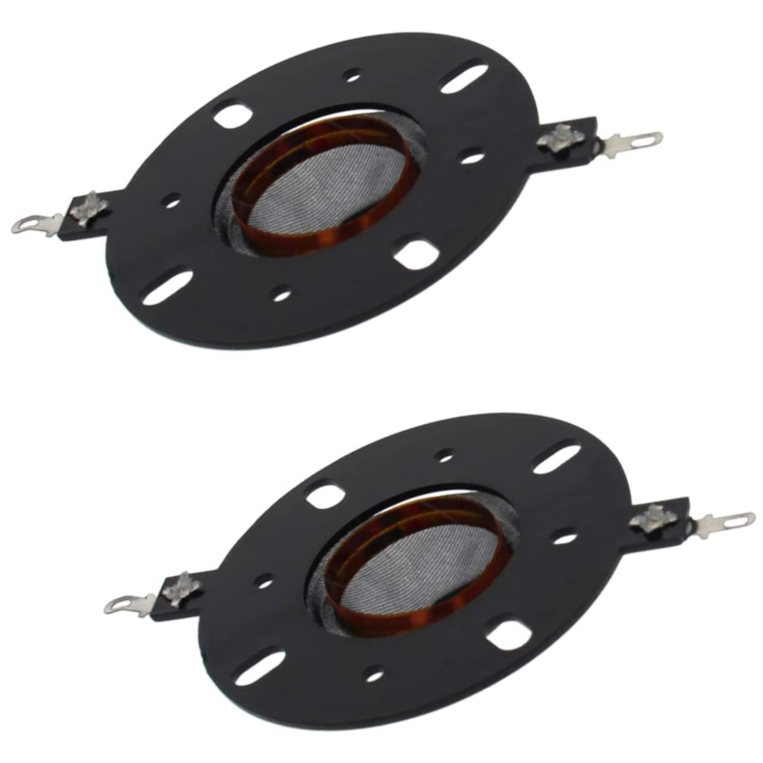 Heyiarbeit 4Pcs 25.5mm/1.00" Tweeter Voice Coil Audio Speaker High Tone Silk Film Rack Dome Tweeter Accessory for Audio Replacement Black