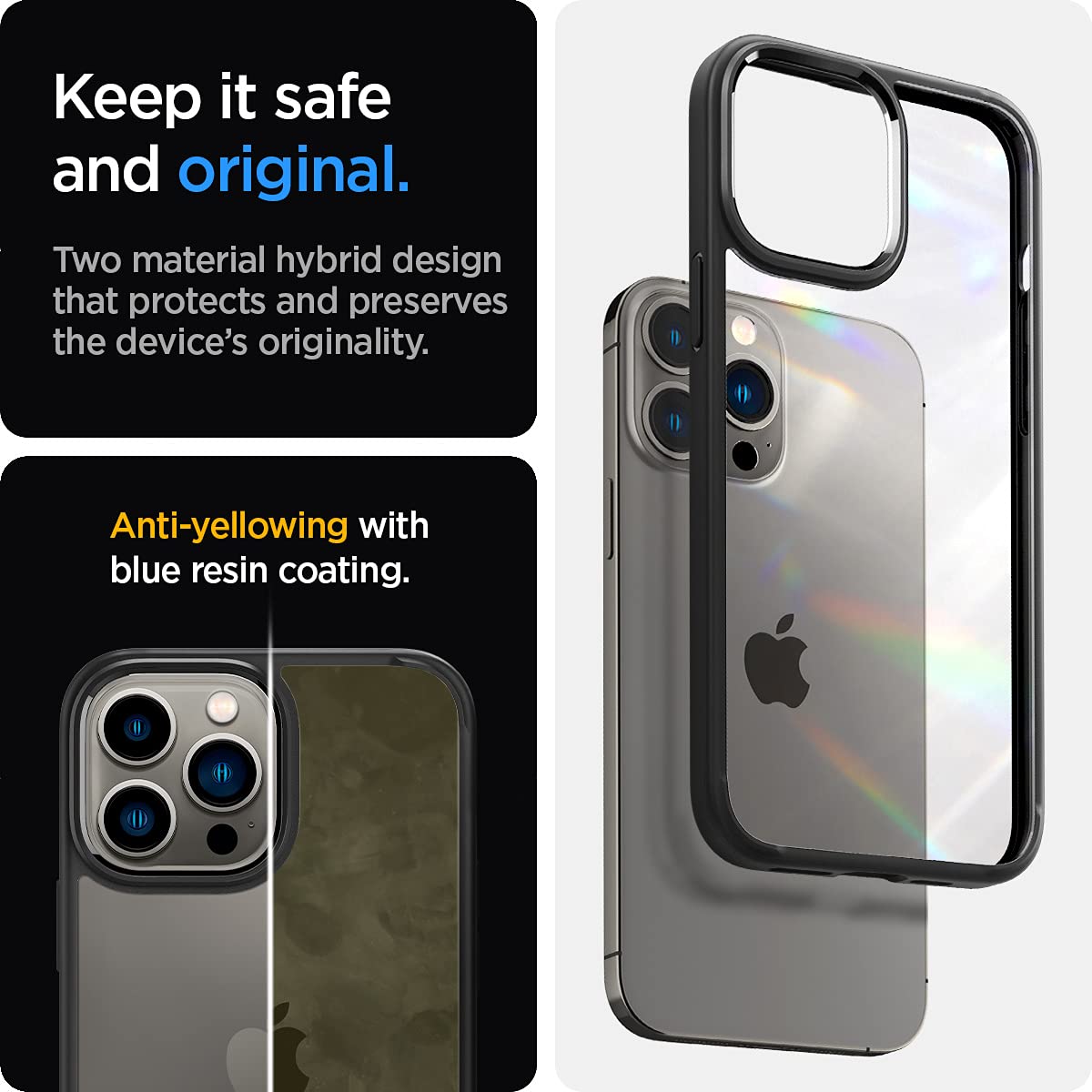 Spigen Ultra Hybrid Designed for iPhone 13 Pro Max Case (2021) - Matte Black