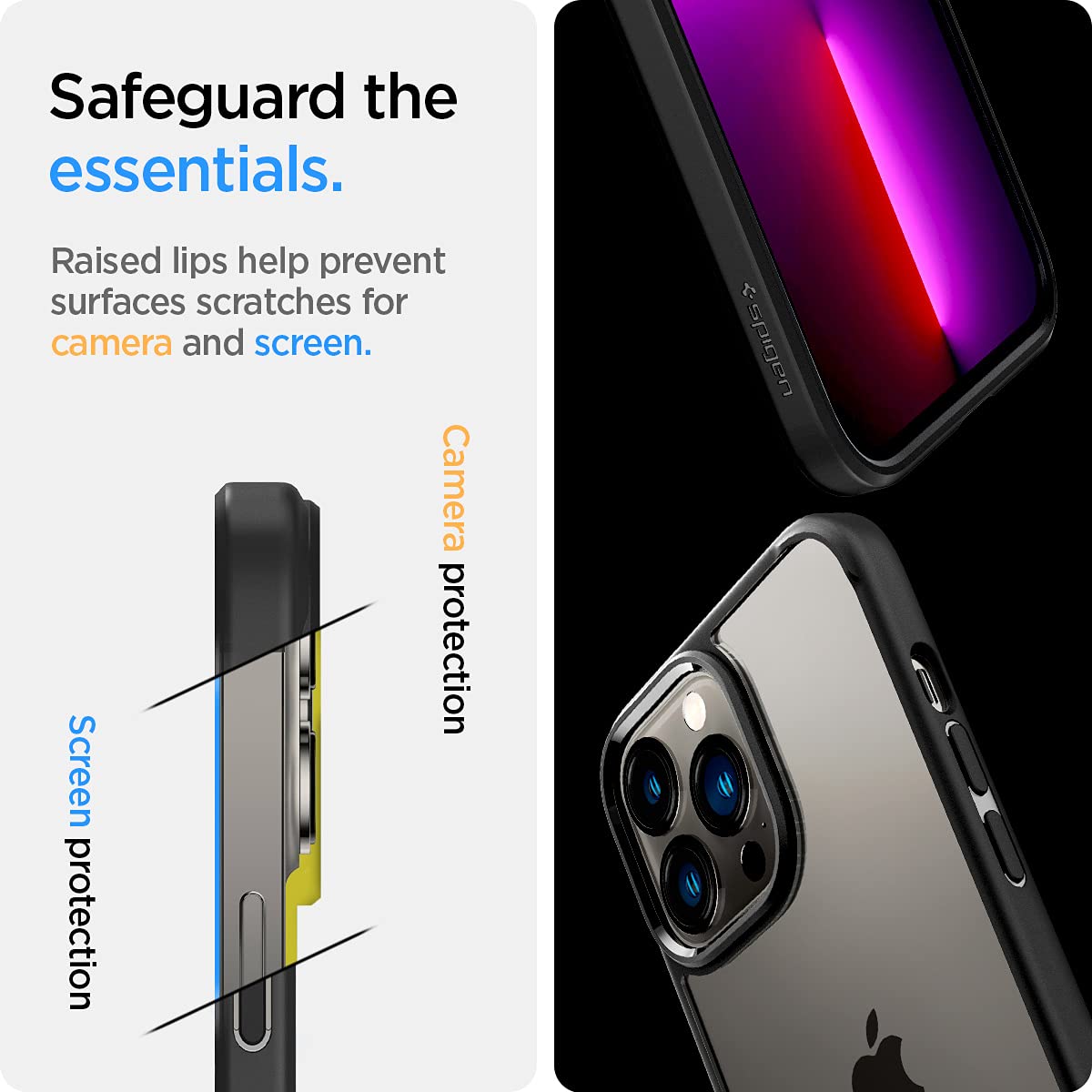 Spigen Ultra Hybrid Designed for iPhone 13 Pro Max Case (2021) - Matte Black