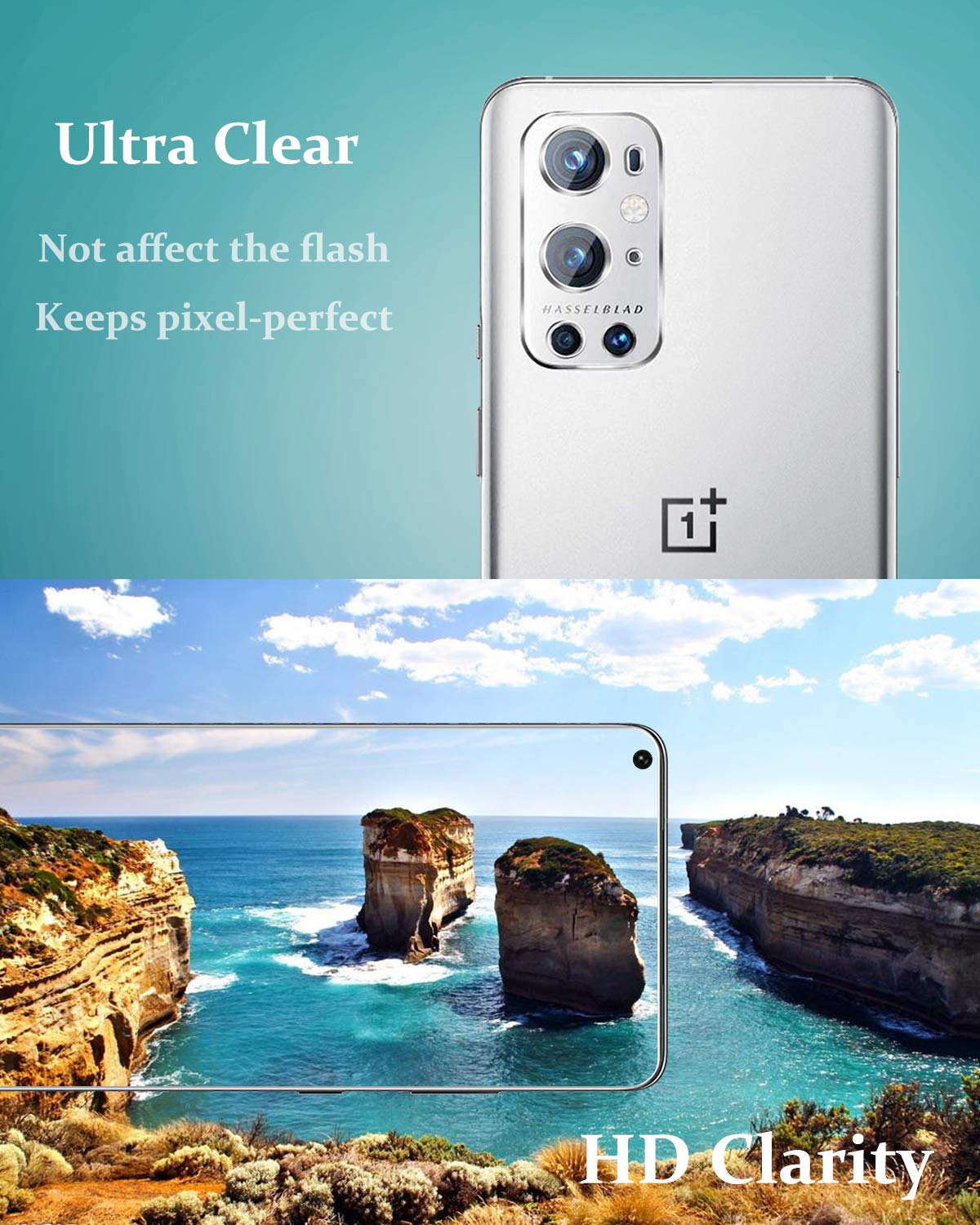Tamoria [3+3 Pack Compatible for OnePlus 9 Pro Soft TPU Screen Protector + 3D Tempered Glass Camera Lens Protector, Screen Cover with Installation Kit Fingerprint Unlocked Accessories