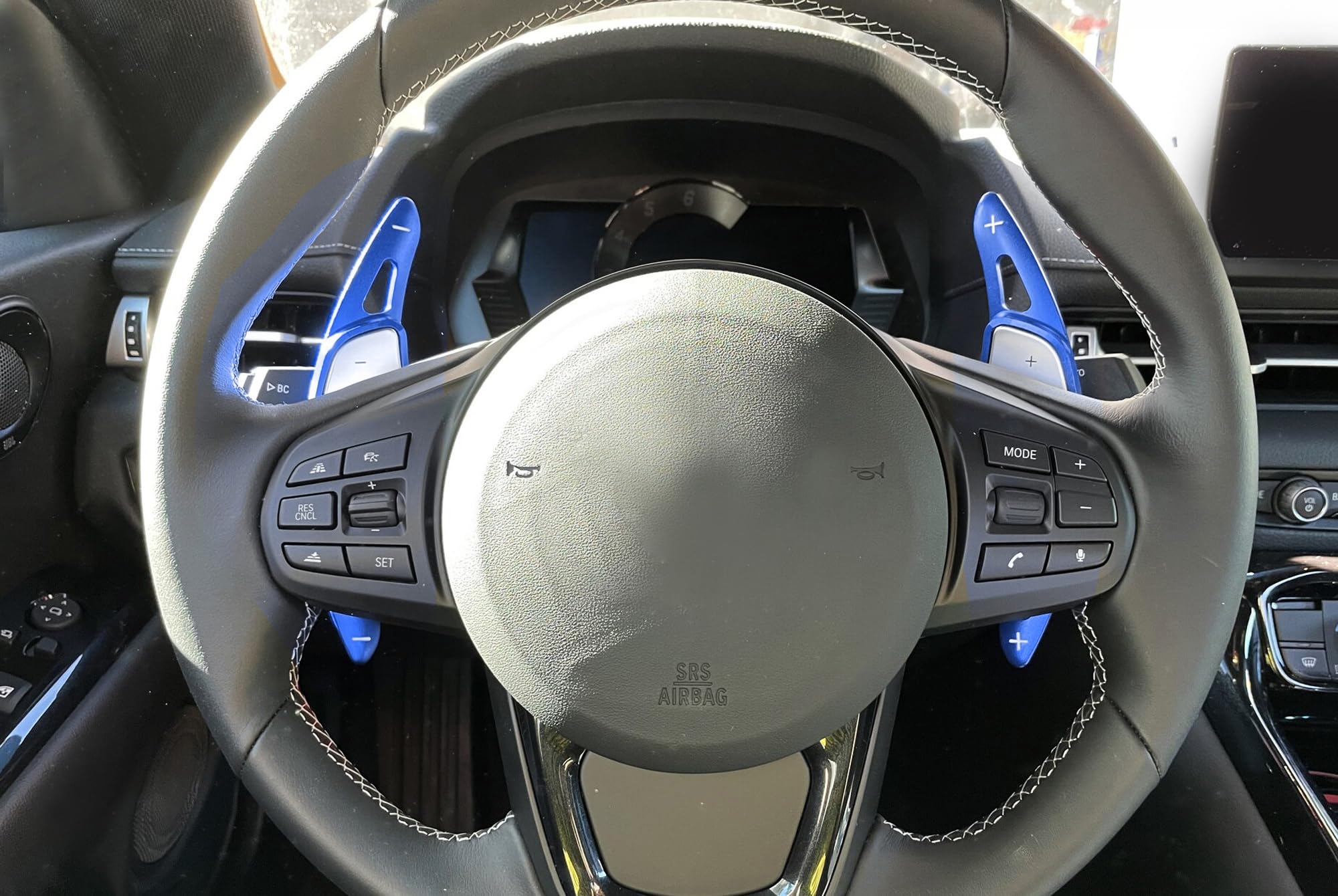 iJDMTOY Sports Blue CNC Billet Aluminum Large Paddle Extensions Compatible with Toyota 2020-up Supra GR