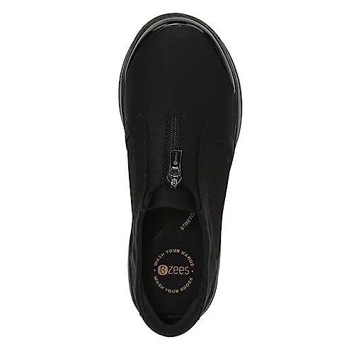 BZees Womens Florence Loafer, Black/Leopard, 6.5 US
