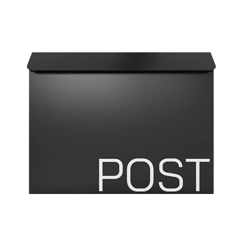 Movo Home Mailbox Casey Large Mailbox, Mailbox for Outside, Matte Black