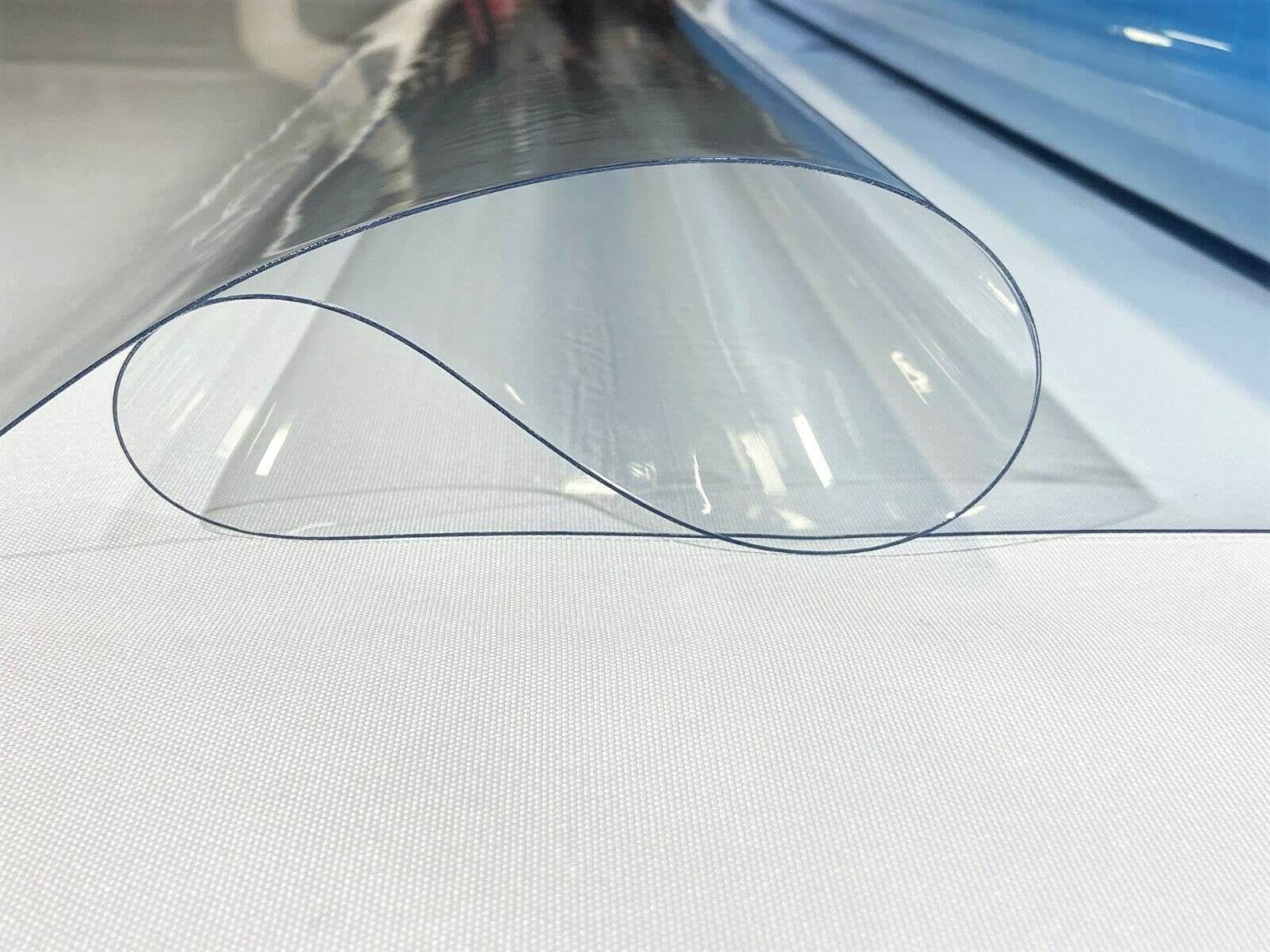 USA Fabric Store Clear Vinyl 30 Gauge Isinglass Double Polished Marine Boat by The Foot 54 Wide
