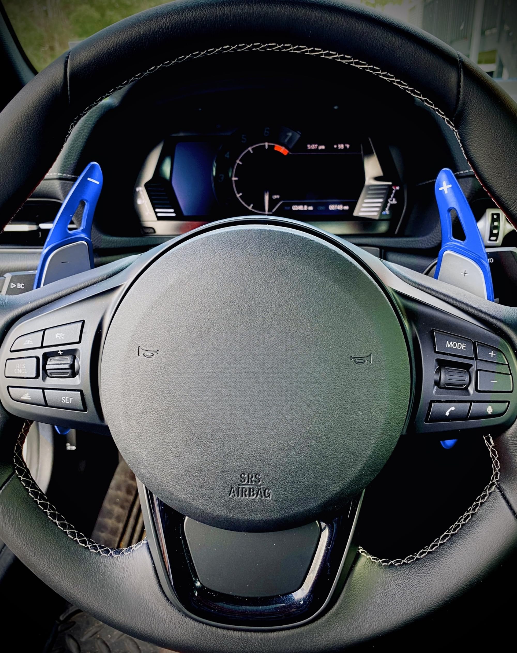 iJDMTOY Sports Blue CNC Billet Aluminum Large Paddle Extensions Compatible with Toyota 2020-up Supra GR