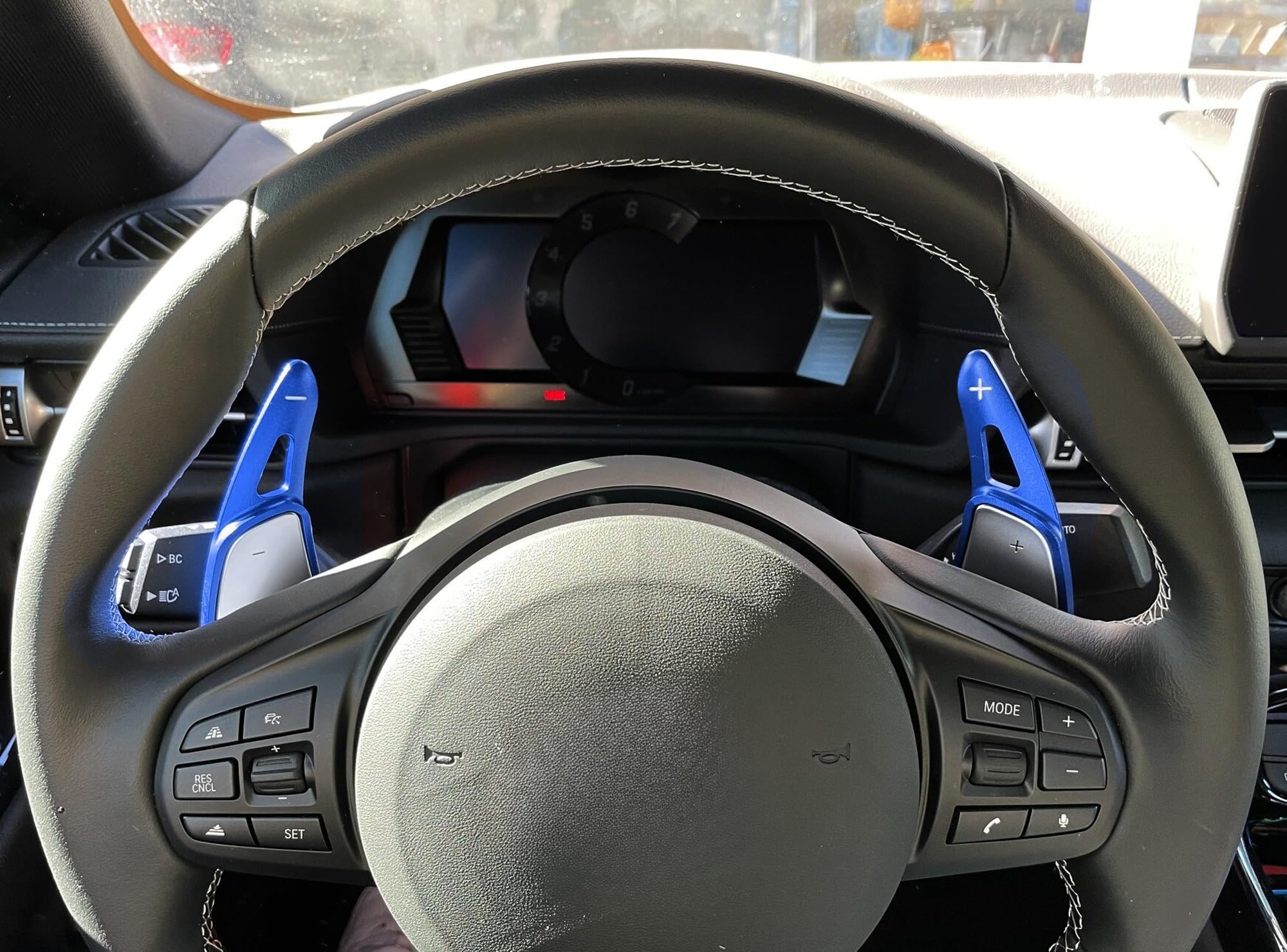 iJDMTOY Sports Blue CNC Billet Aluminum Large Paddle Extensions Compatible with Toyota 2020-up Supra GR