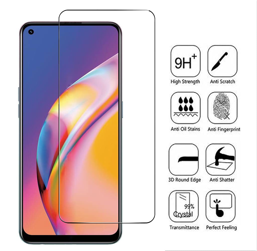 Chengmi ZMONE Tempered Glass Screen Protector for OPPO Reno 5 LiteOPPO A94 4G F19 ProOPPO Reno5 F [3 Pack],9H Hardness High Definition Clear Scratch Bubble Free Anti-Fingerprints, Transparent