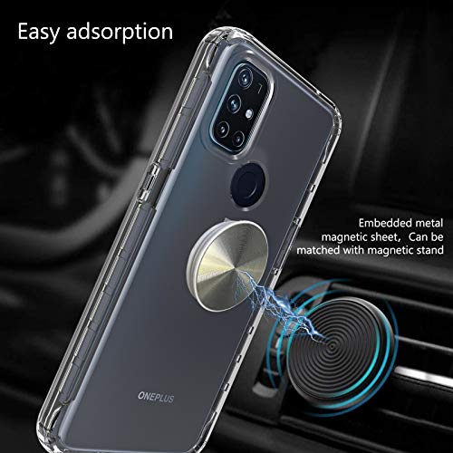 Flowhale for Oneplus Nord N10 5g Case with Screen Protector, Nord N10 5g Case +Screen Protector+Kickstand+5 PCS Stickers DIY Oneplus Nord N10 5g Clear Case (Oneplus Nord N10 5g Case, Clear)